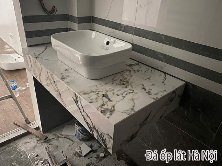 Thi Công Bàn Lavabo đá Nhân Tạo Tại Cầu Giấy - Đá ốp Lát Hà Nội